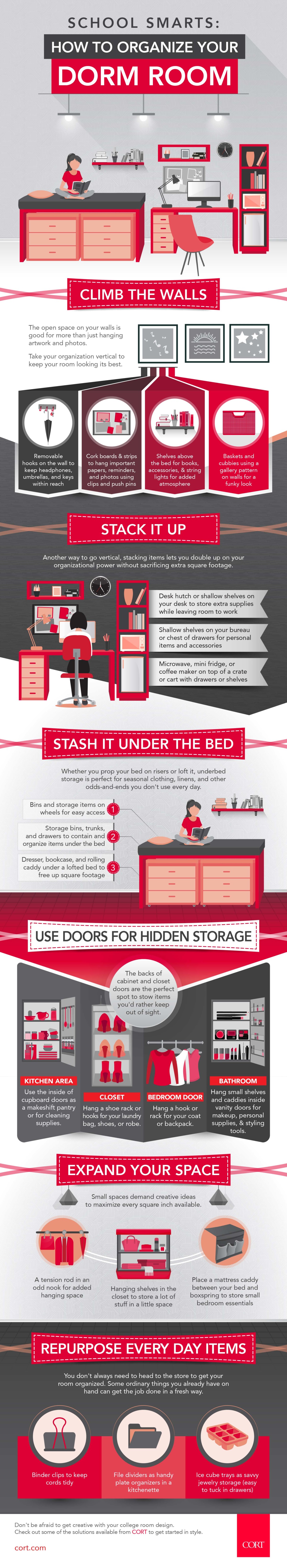 How to Organize Your Dorm Room | CORT